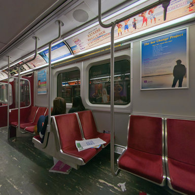 TTC Glencairn Station Subway Car Interior