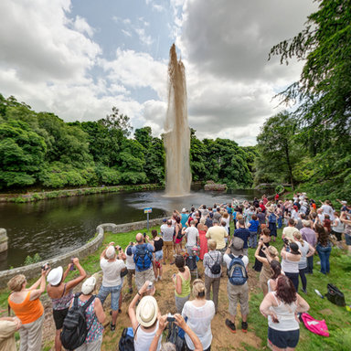The annual display of Castle Carr Fountain, near Halifax