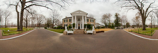 Elvis Presley Graceland Racquetball Trophy Room Panorama panorama in ...